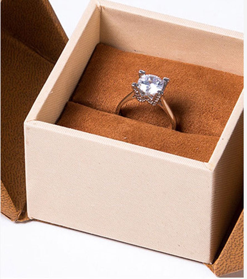 Romantic beautiful gift jewelry box with two doors and ribbon jewelry ...